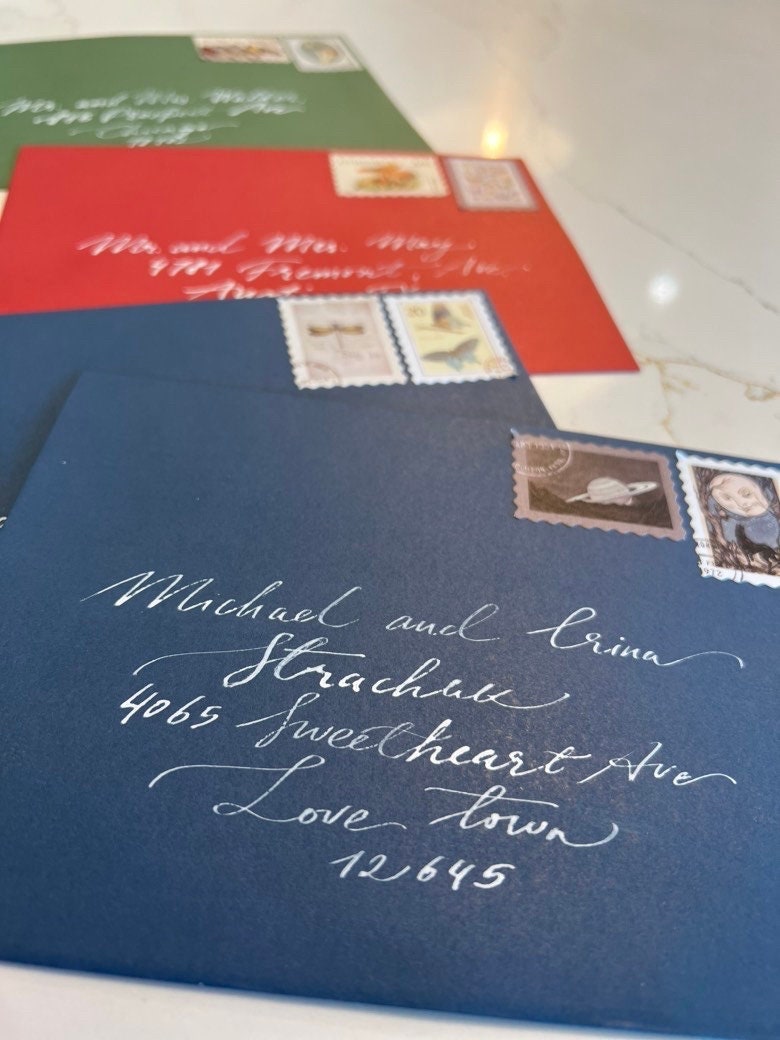 Custom Calligraphy Hand-addressed Envelopes - Etsy