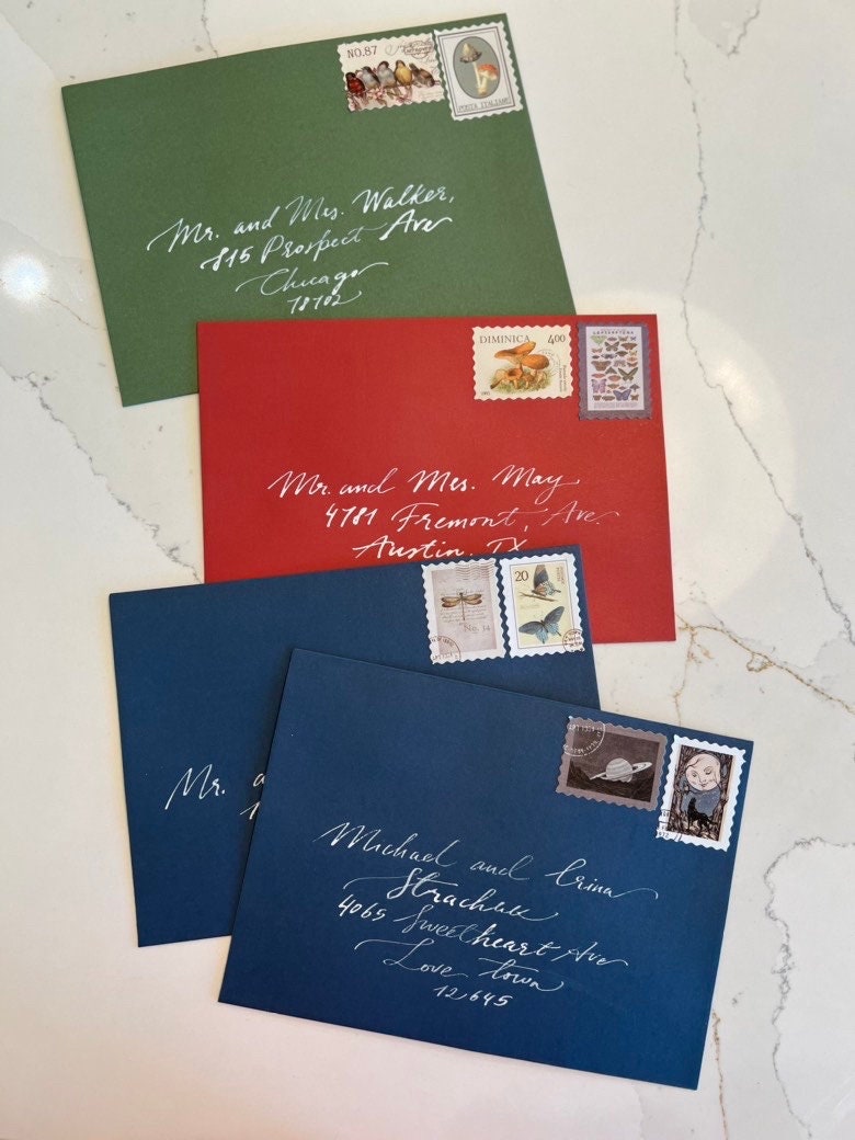 Custom Calligraphy Hand-addressed Envelopes - Etsy