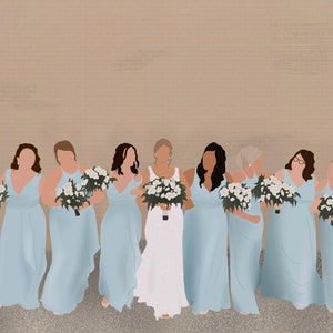 Large Group Custom Faceless Portrait - Etsy