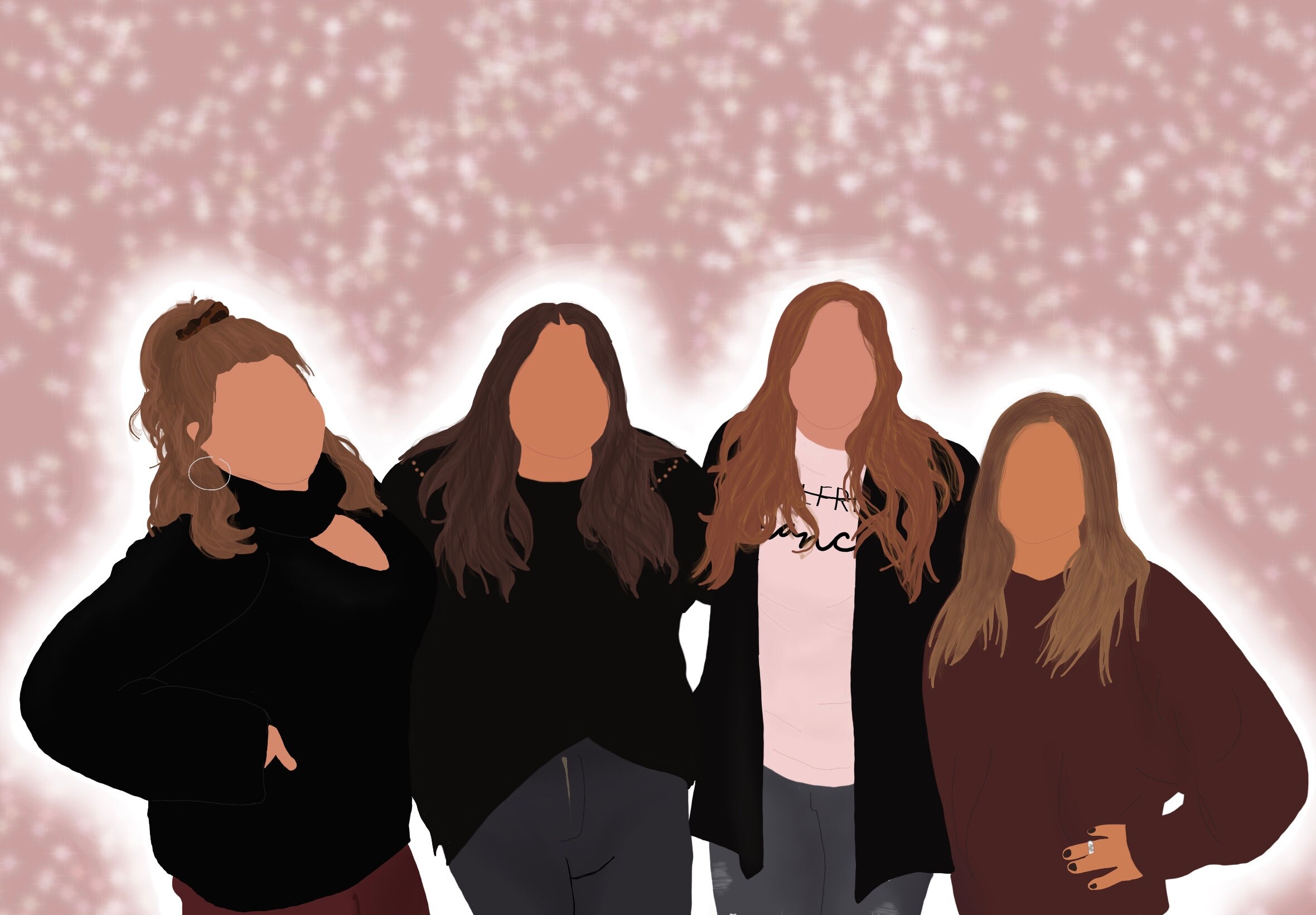 Large Group Custom Faceless Portrait - Etsy