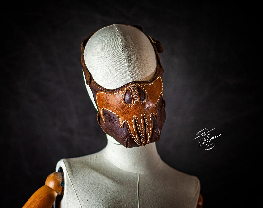 Leather Skull Biker Mask Pattern, Leather Craft Template, DIY PDF ...