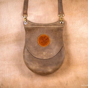 Leather Big Round Bag Pattern, Leather Craft Template, PDF Download and ...