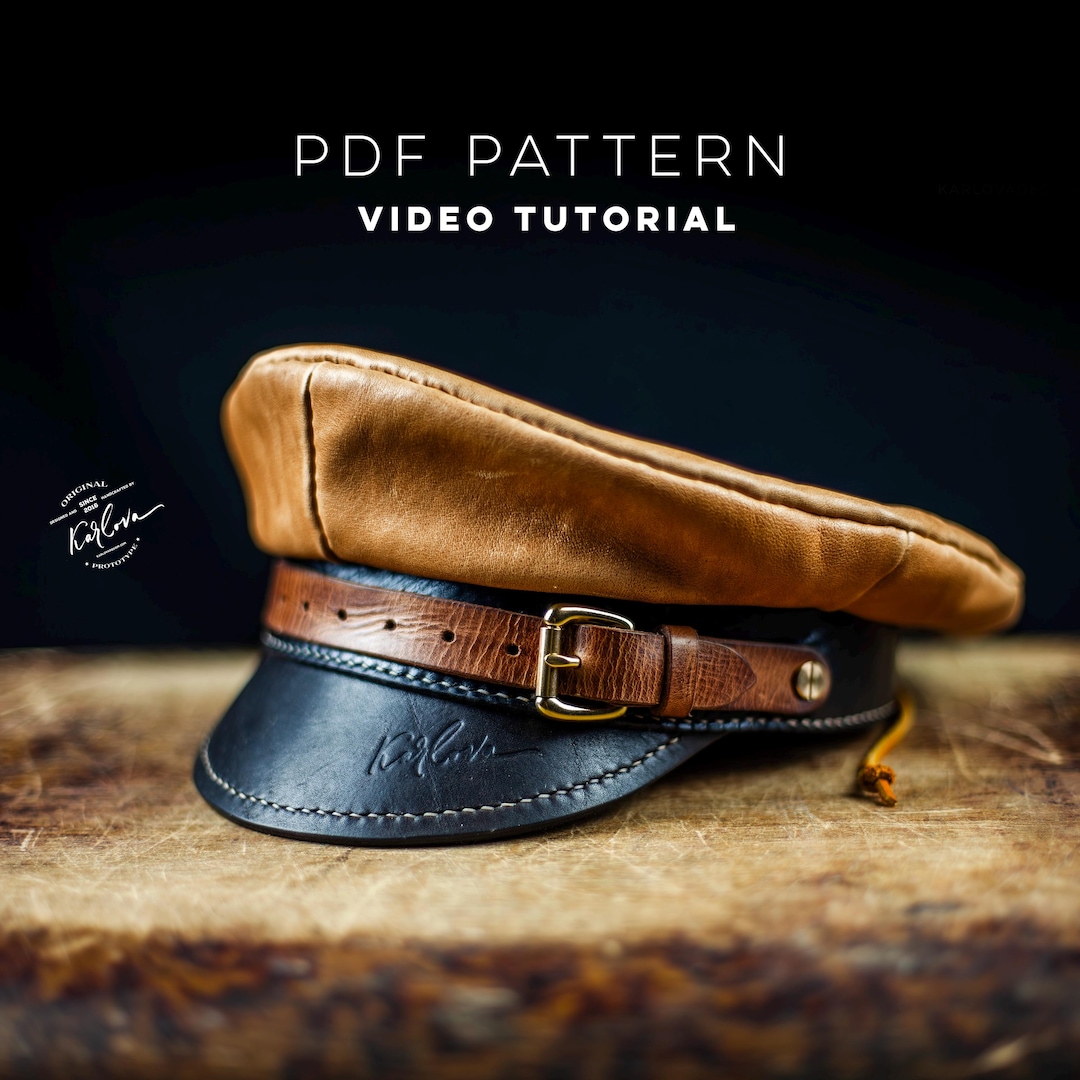 Leather Military Captain Cap PDF Pattern With Video Tutorial - Etsy