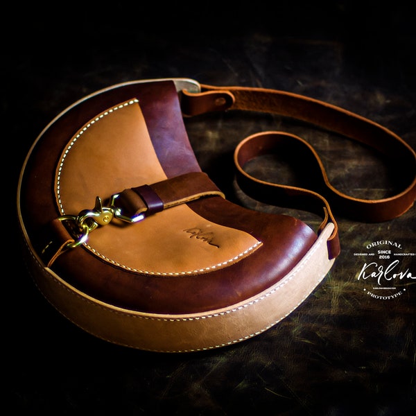 Leather Circle Bag - Etsy