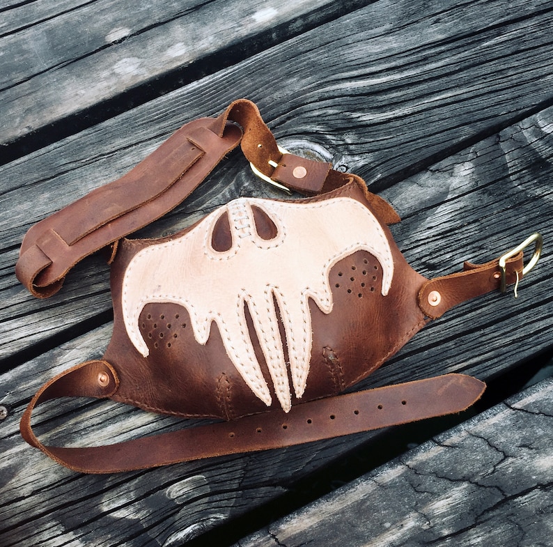 Leather Skull Biker Mask Pattern, Leather Craft Template, DIY PDF ...