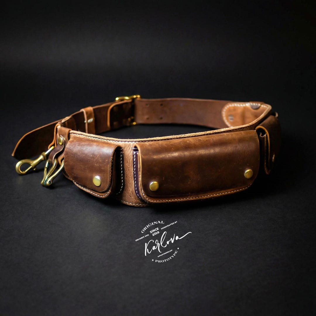 Uncle Kam's Utility Pocket Belt Pattern - Leather Craft Template, DIY ...