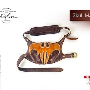 Leather Skull Biker Mask Pattern, Leather Craft Template, DIY PDF ...