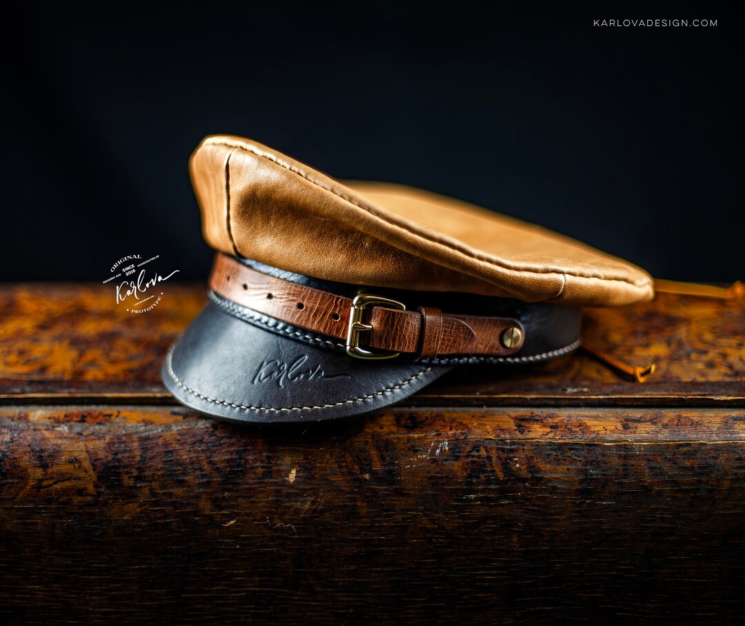 Leather Military Captain Cap PDF Pattern With Video Tutorial - Etsy