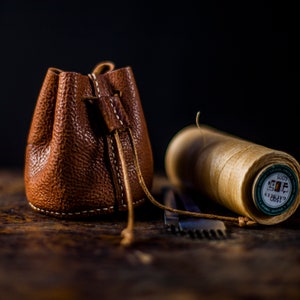 Leather Micro Drawstring Pouch Pattern. Template, DIY PDF Download With ...