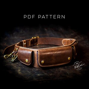 Uncle Kam's Utility Pocket Belt Pattern - Leather Craft Template, DIY ...