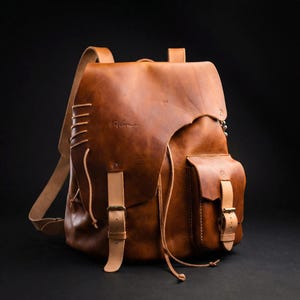 Asymmetrical Backpack Pattern, Rucksack Leather Craft Template, DIY PDF ...