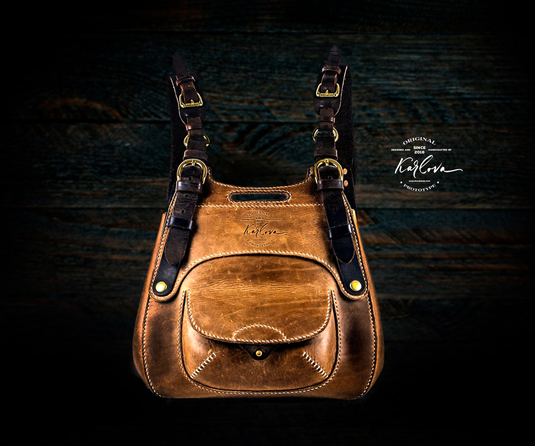 Hybrid Leather Backpack Pattern, Leather Craft Bag Template, DIY Purse ...