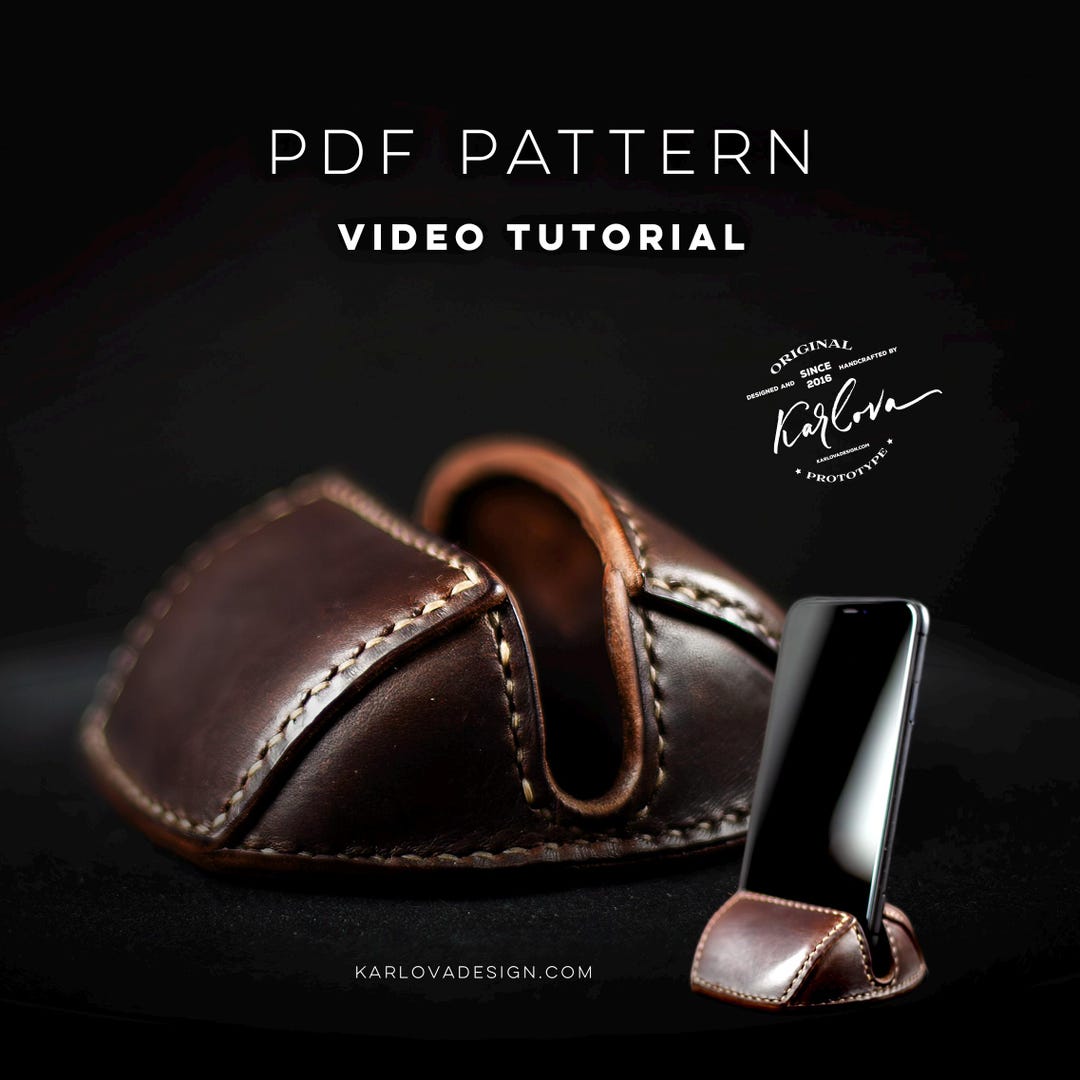 Compact Phone Stand - Leather Craft PDF Pattern Download With Video ...