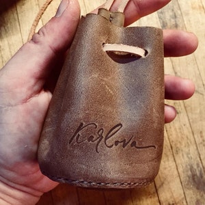 Leather Micro Drawstring Pouch Pattern. Template, DIY PDF Download With ...