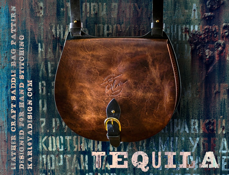 Tequila Leather Saddle Bag Pattern Classic Western Satchel - Etsy