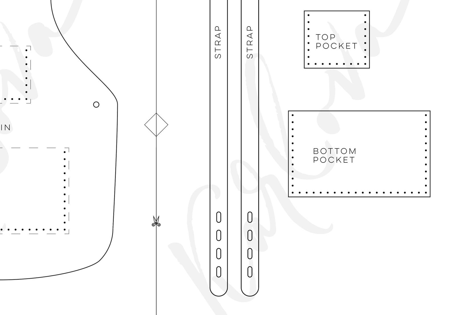 Leather Pattern Pack: Mini Dress Form, Apron & Corset (PDF Templates ...