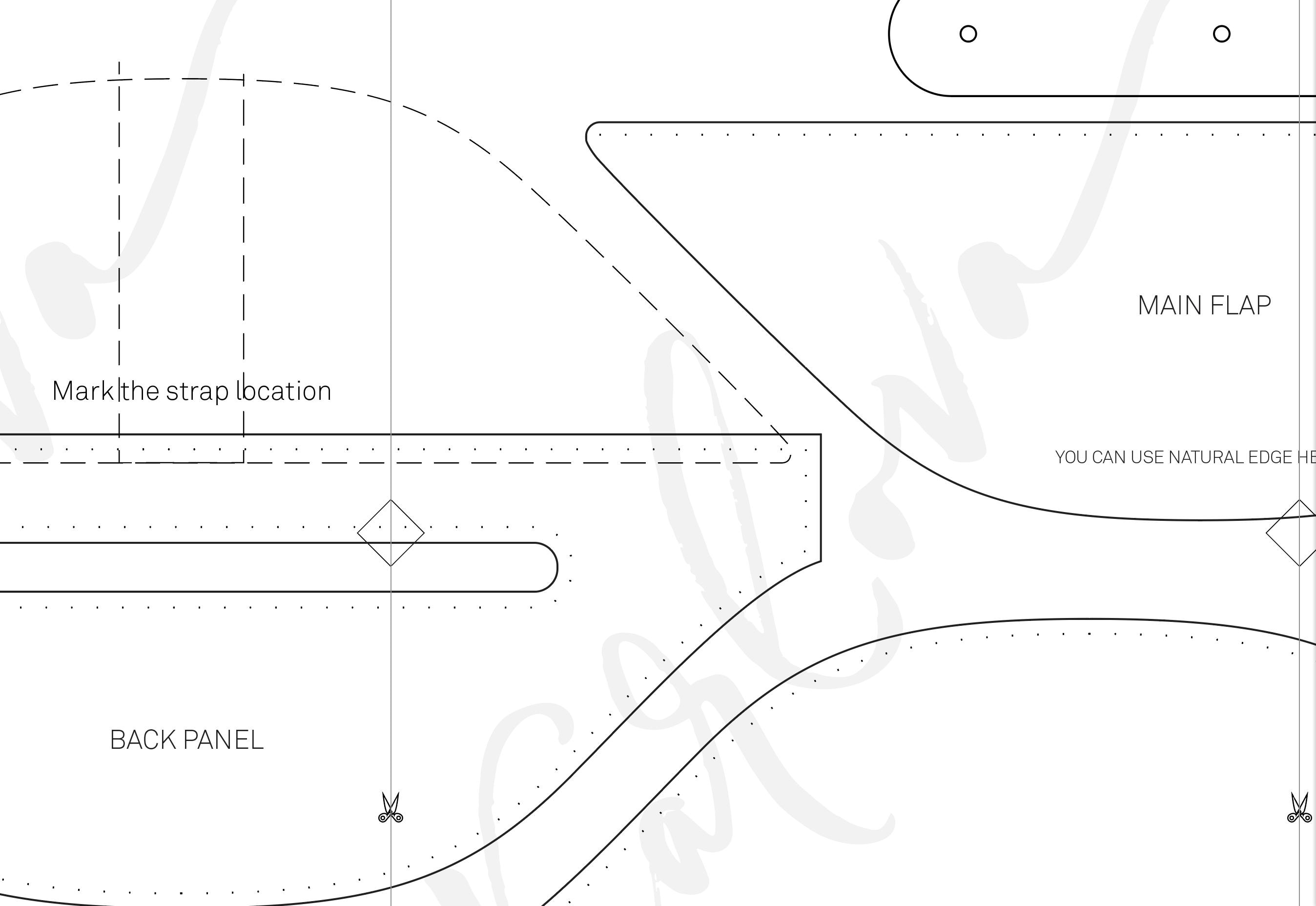 Mini Fanny Pack Leather Craft Pattern, Template DIY PDF Download With ...