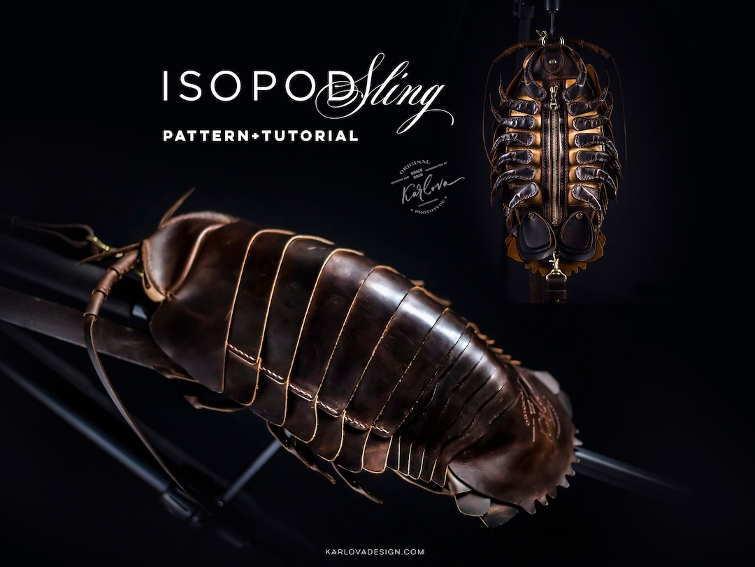 Leather Isopod Sling PDF Pattern with SVG file. Giant Deep Sea ...