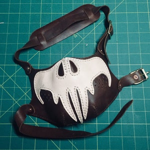 Leather Skull Biker Mask Pattern, Leather Craft Template, DIY PDF ...