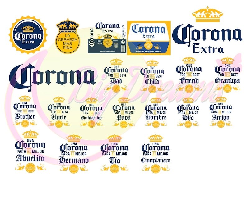 Corona Extra SVG Bundle, Corona Svg Png Dxf Cricut File, Sticker ...