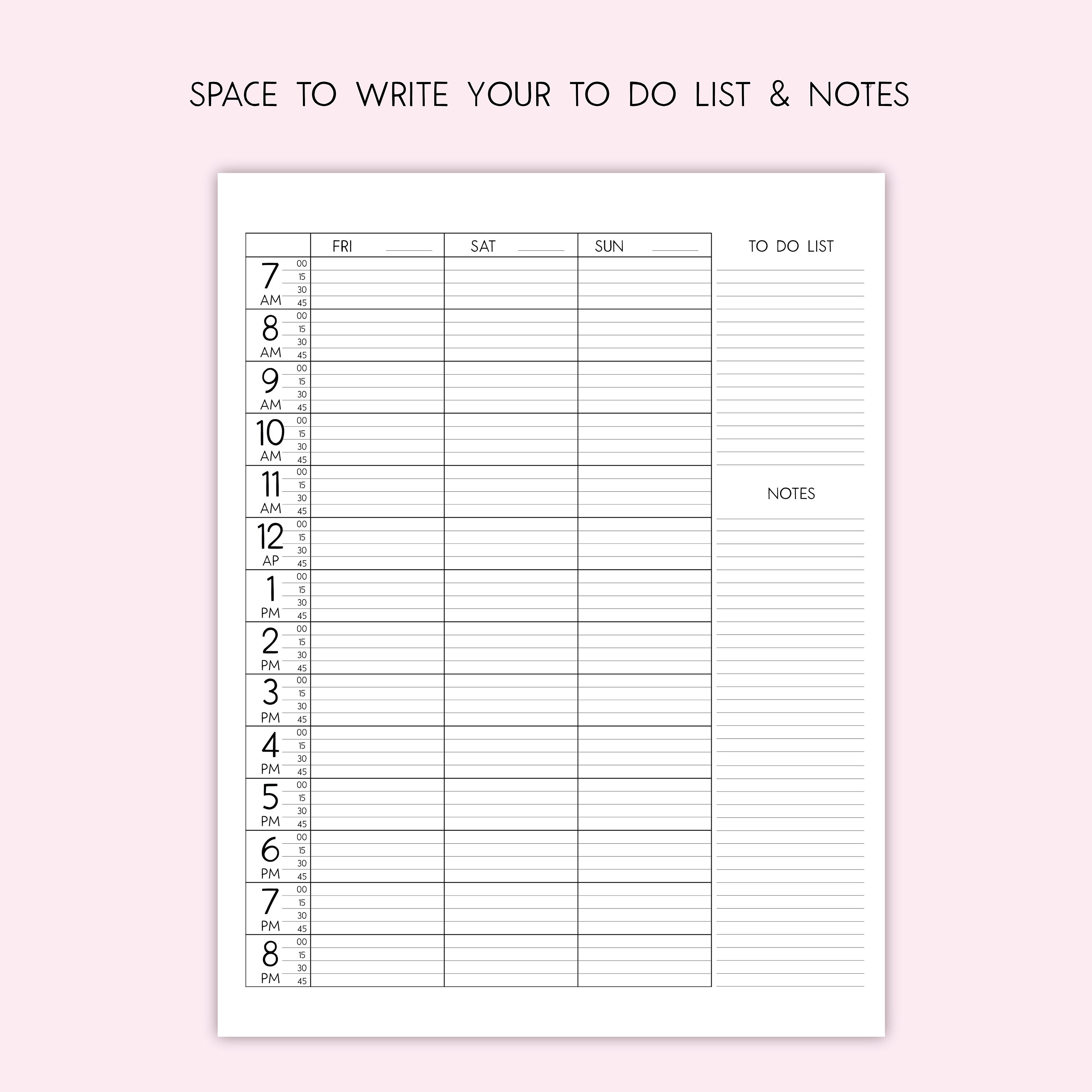 2024 Appointment Book Printable Appointment Tracker 15 Minute Intervals ...