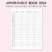 2024 Appointment Book Printable Appointment Tracker 15 Minute Intervals ...
