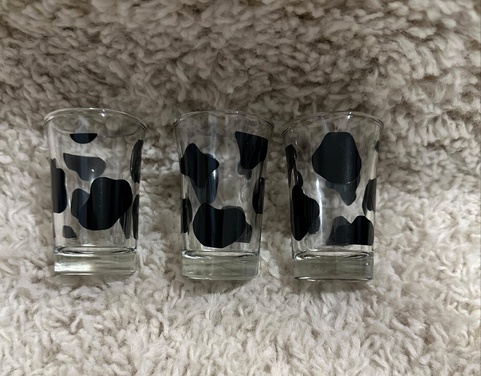Cow Print Shot Glasses - Etsy