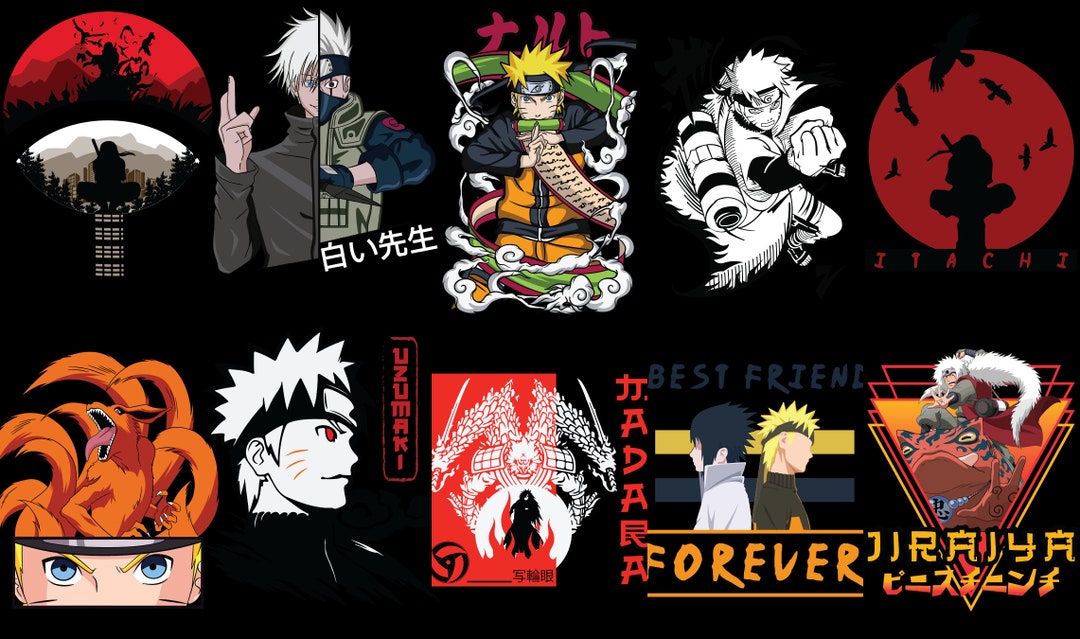 10 Japanese Anime Designs Bundle 6 Digital Clipart Png Svg - Etsy
