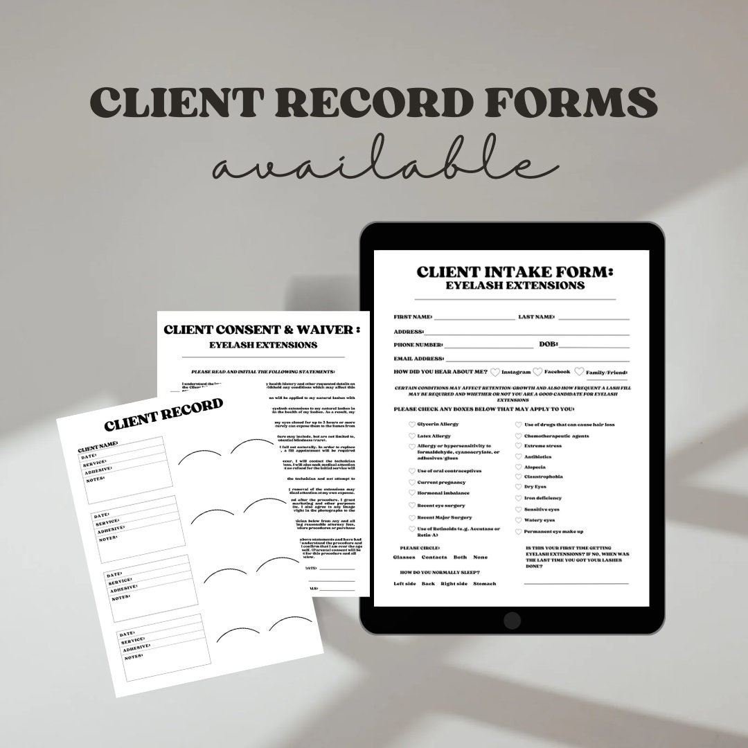 Client Record Forms - Etsy