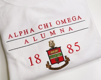 CUSTOMIZABLE Greek Letter Floral Embroidered Sweatshirt | Sorority ...