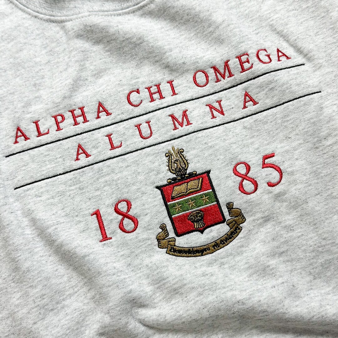 CUSTOMIZABLE Embroidered Sorority Crest Alumni Crewneck and Hoodie ...
