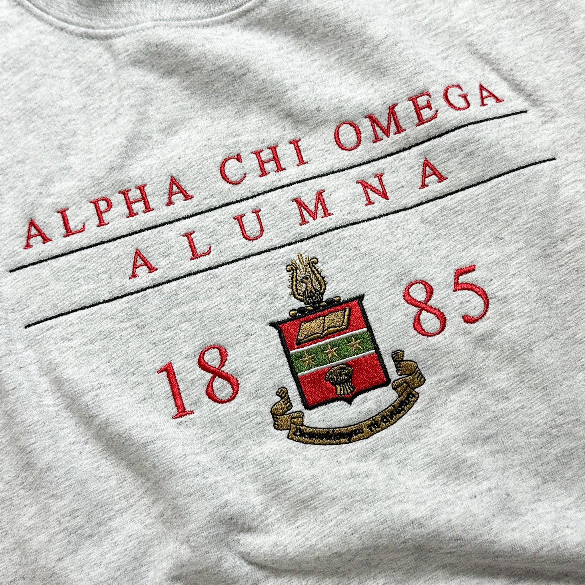 CUSTOMIZABLE Embroidered Sorority Crest Alumni Crewneck and Hoodie ...