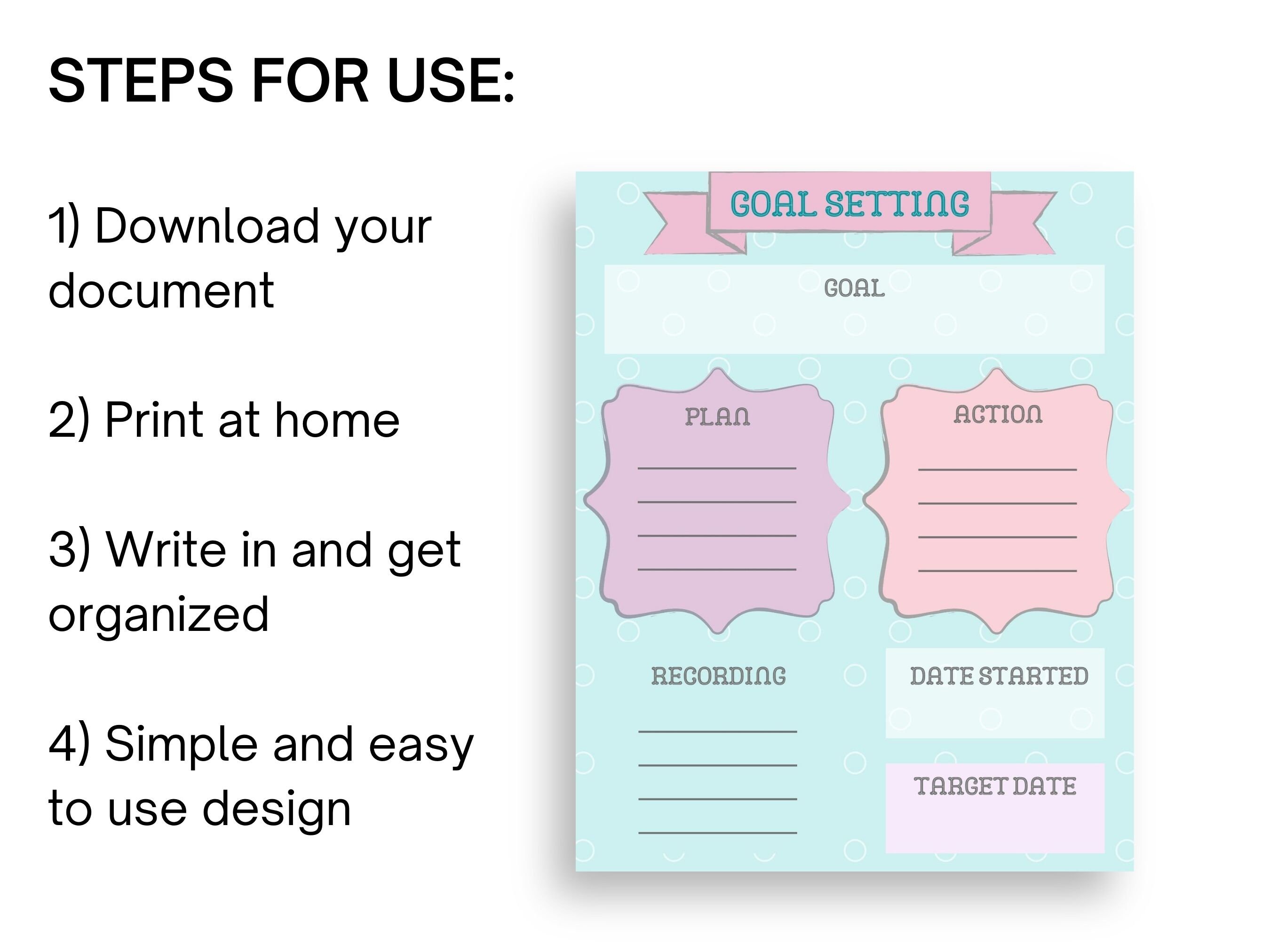 Music Goal Setting Worksheet Printable PDF - Etsy