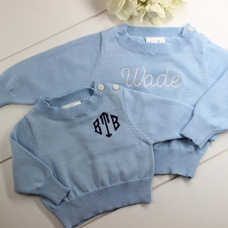 Blue Baby Sweater - Etsy