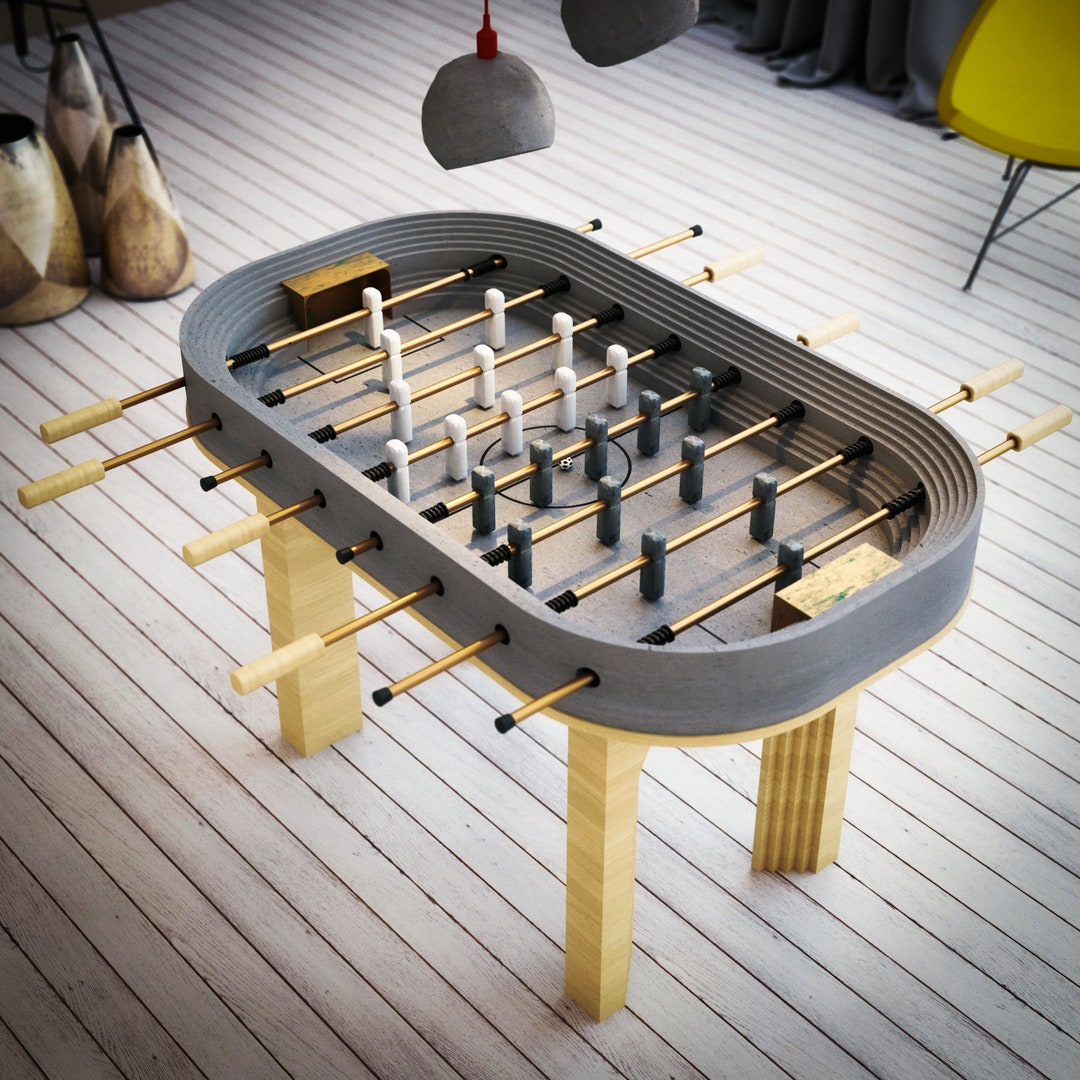 Handcrafted Concrete Foosball Table – Urban Arena for Competitive Fun ...