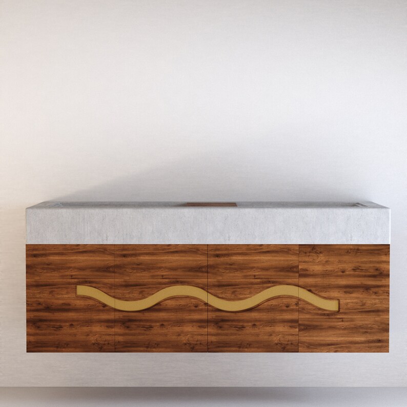 Swirling Concrete River Vessel Sink: A Natural Beauty for Your Modern ...