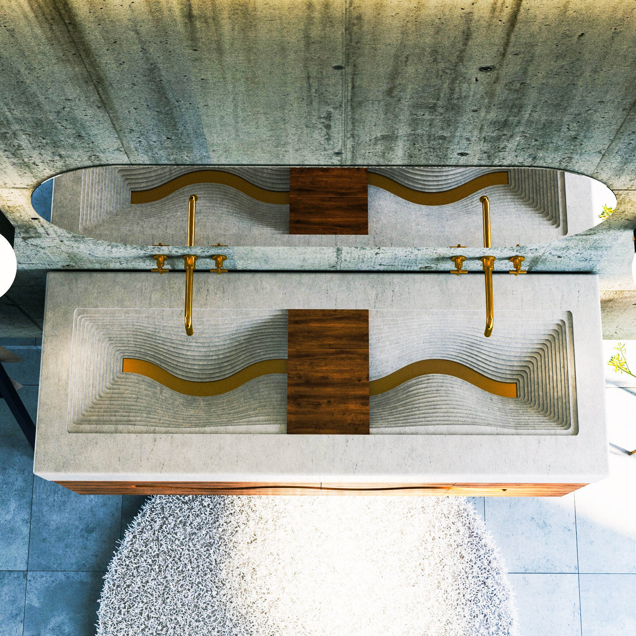 Swirling Concrete River Vessel Sink: A Natural Beauty for Your Modern ...