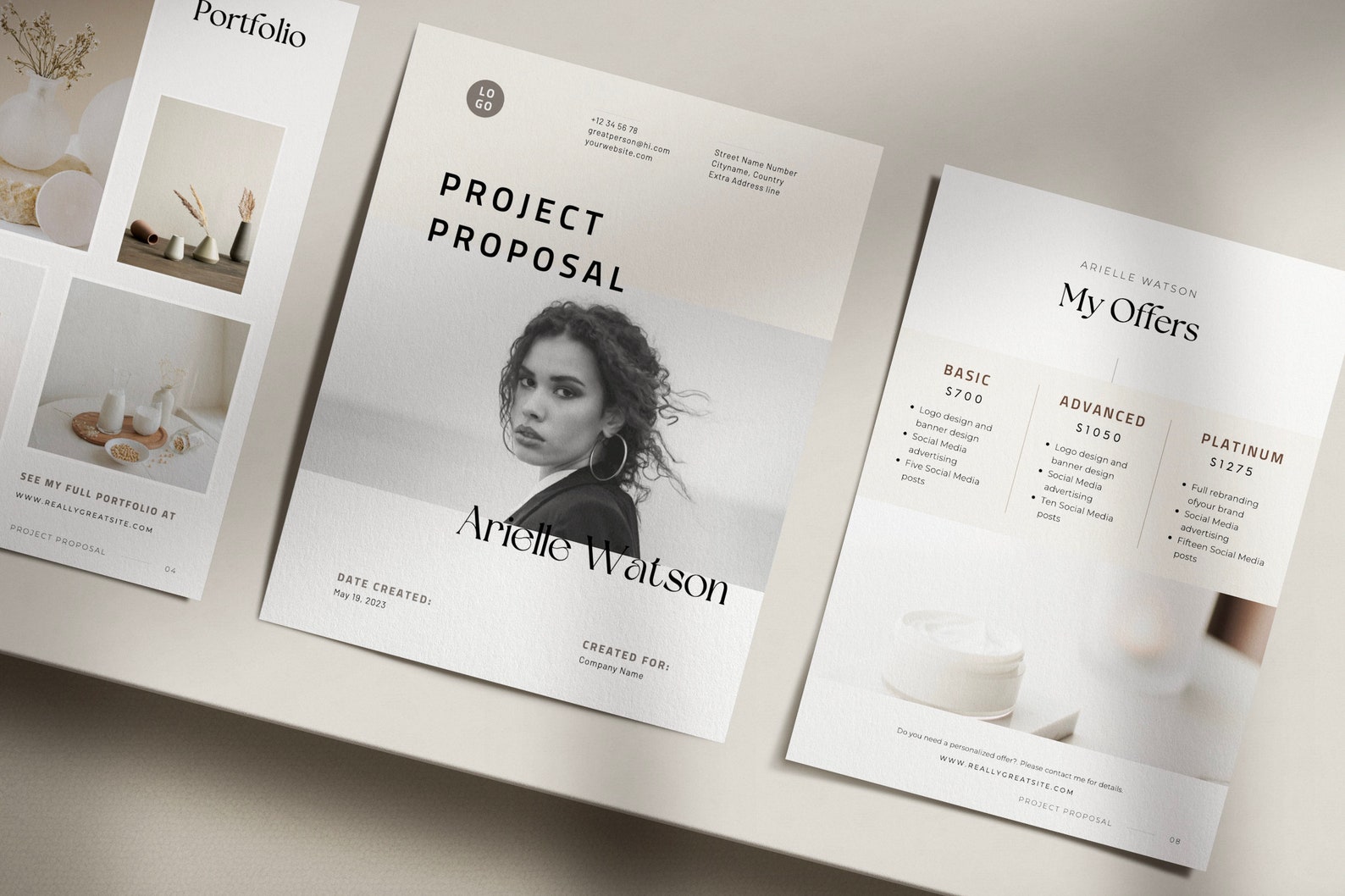 Project Proposal Template, Freelancer Proposal, Canva Template, Client ...