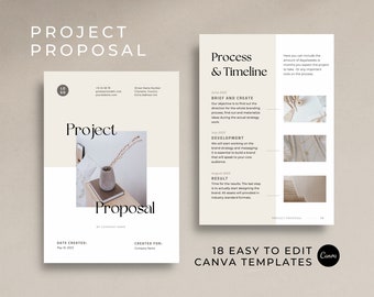 Project Proposal Template, Canva Template, Client Proposal Template ...