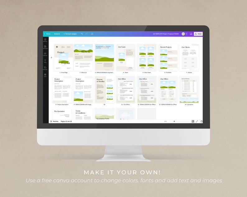 Project Proposal Template, Canva Template, Client Project Proposal ...