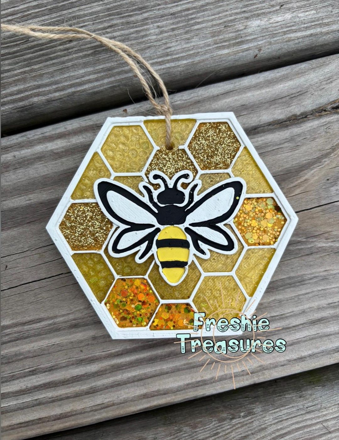 Honeycomb Bee Freshie | Car Scents | Made to Order - Etsy