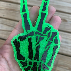 Skeleton Hand Peace Sign Car Freshie | Skeleton Freshie | Made to Order ...