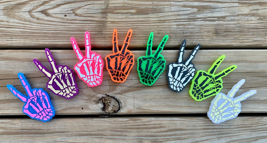 Skeleton Hand Peace Sign Car Freshie: Scented Auto Air Freshener - Etsy