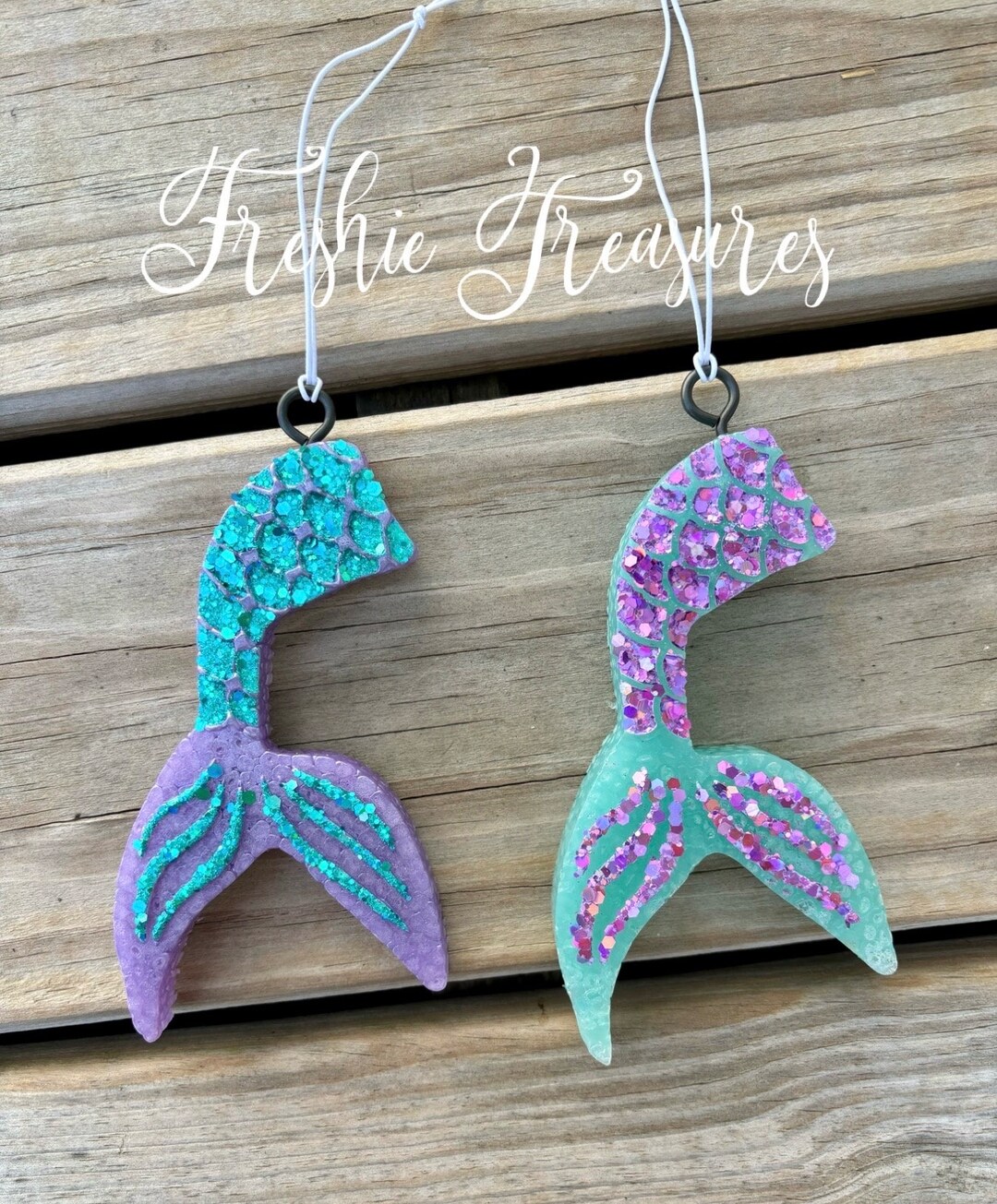 Glitter Mermaid Tail Car Freshie | Car Scents | Summer - Etsy