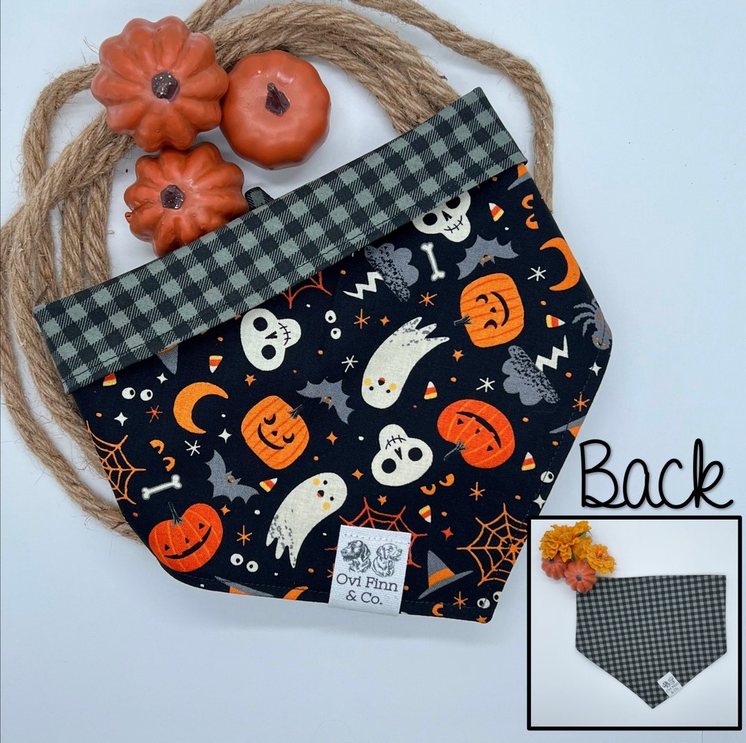 Halloween Night Reversible Dog Bandana - Etsy
