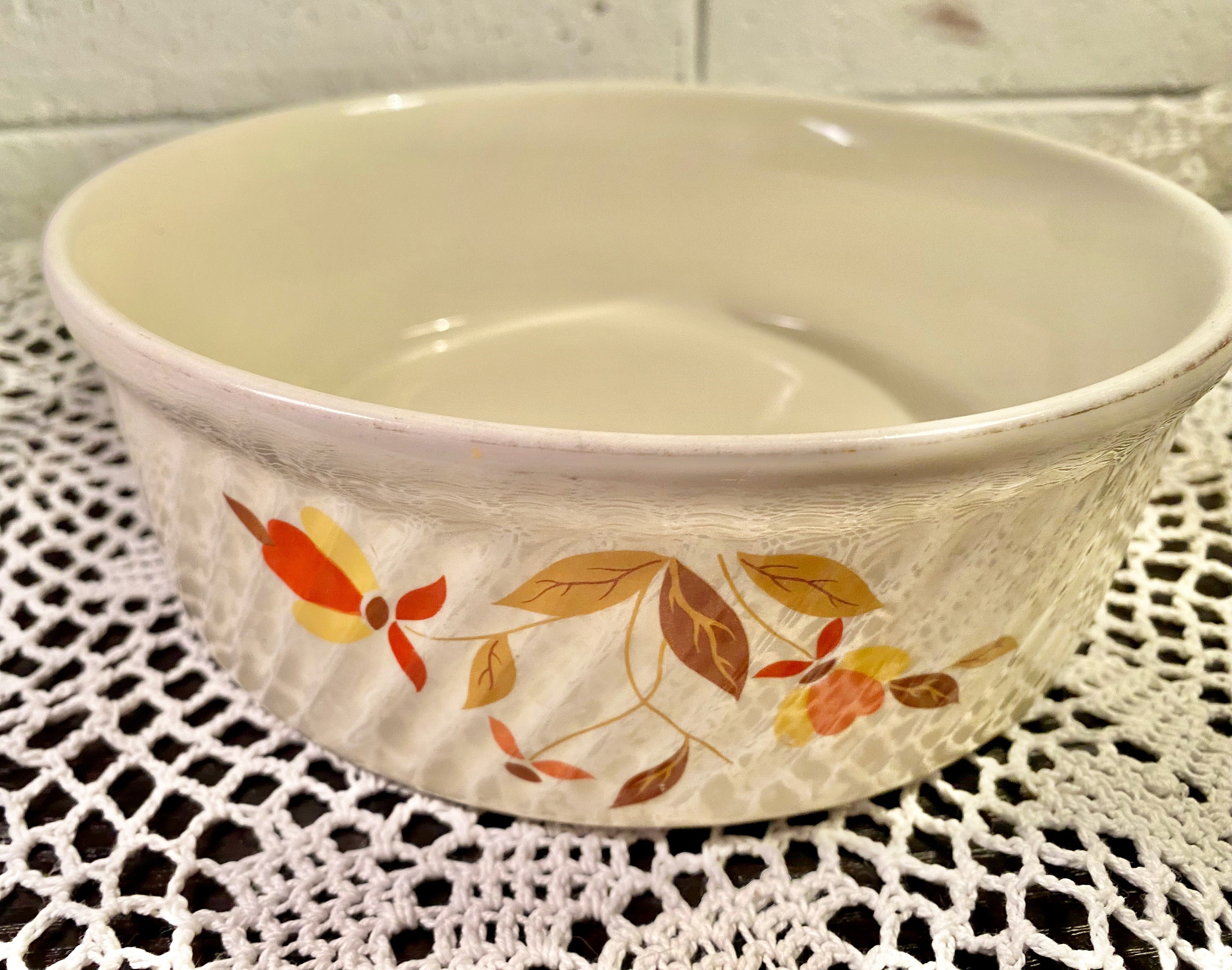 Vintage Autumn Leaf Casserole Dish, Hall's Superior Quality Kitchenware ...