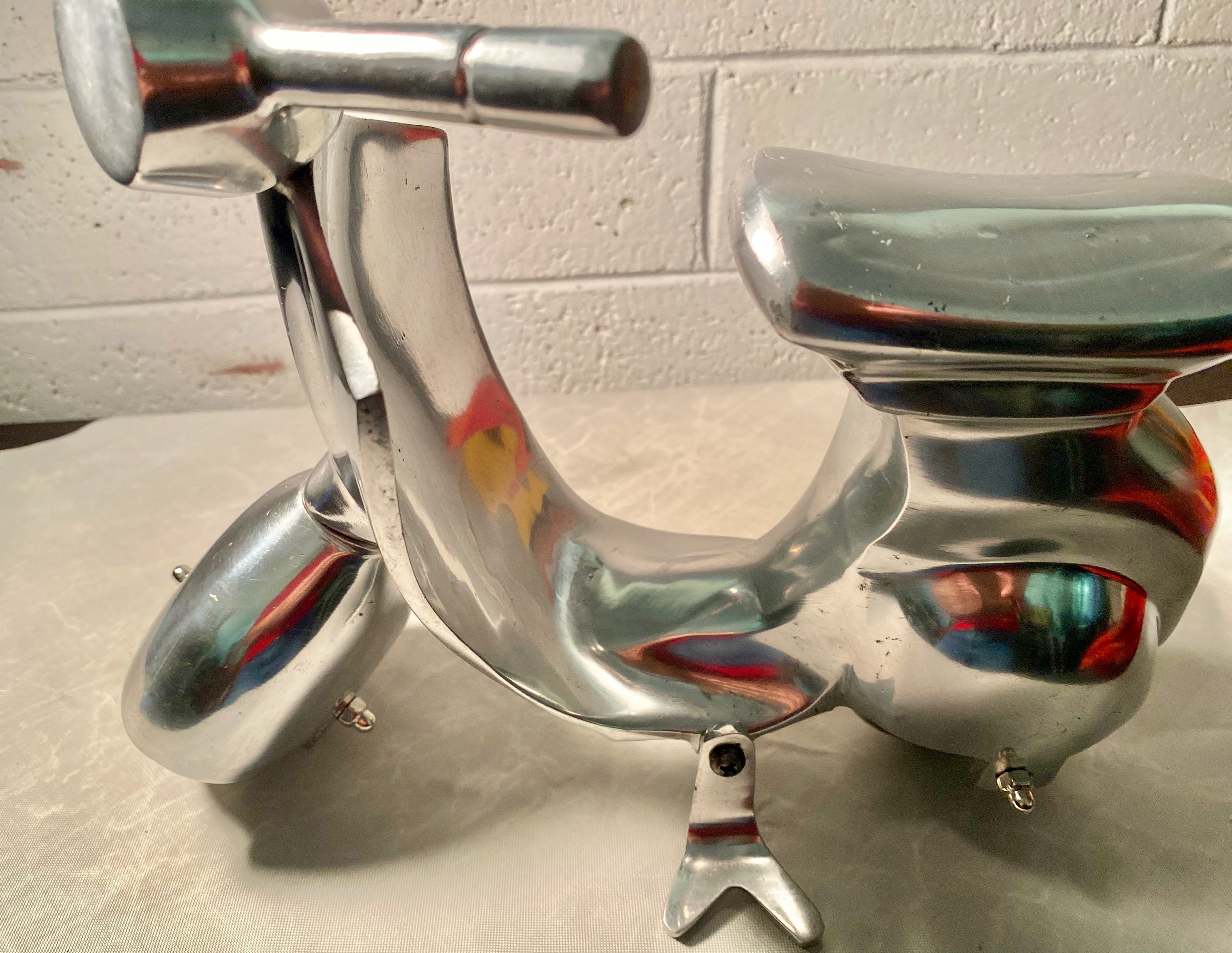 Handmade Stainless Steel Vespa Scooter Decoration, Scooter Enthusiasts ...
