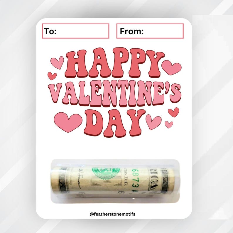 Valentine's Day Money Card Kits - Includes One Card Printed on 110 Lb ...