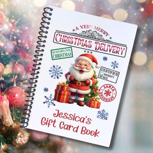 Personalized Christmas 5x7 Gift Card Book With Stickers and PVC Cover ...