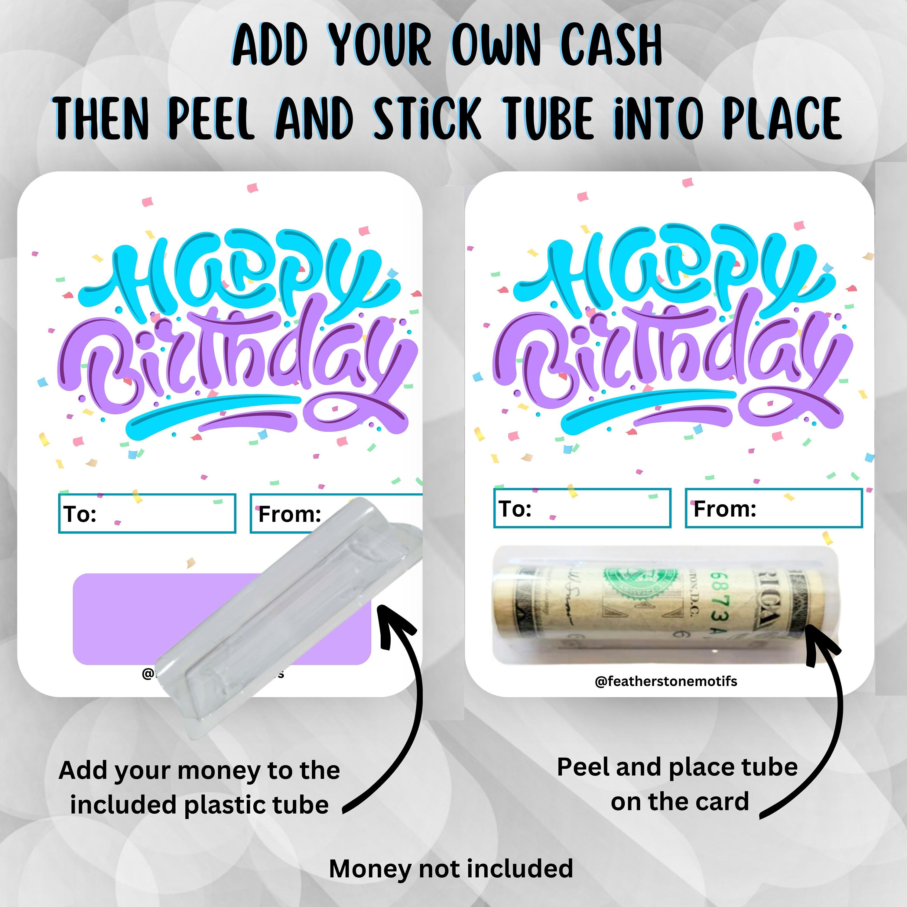Happy Birthday Money Card Kits - Etsy